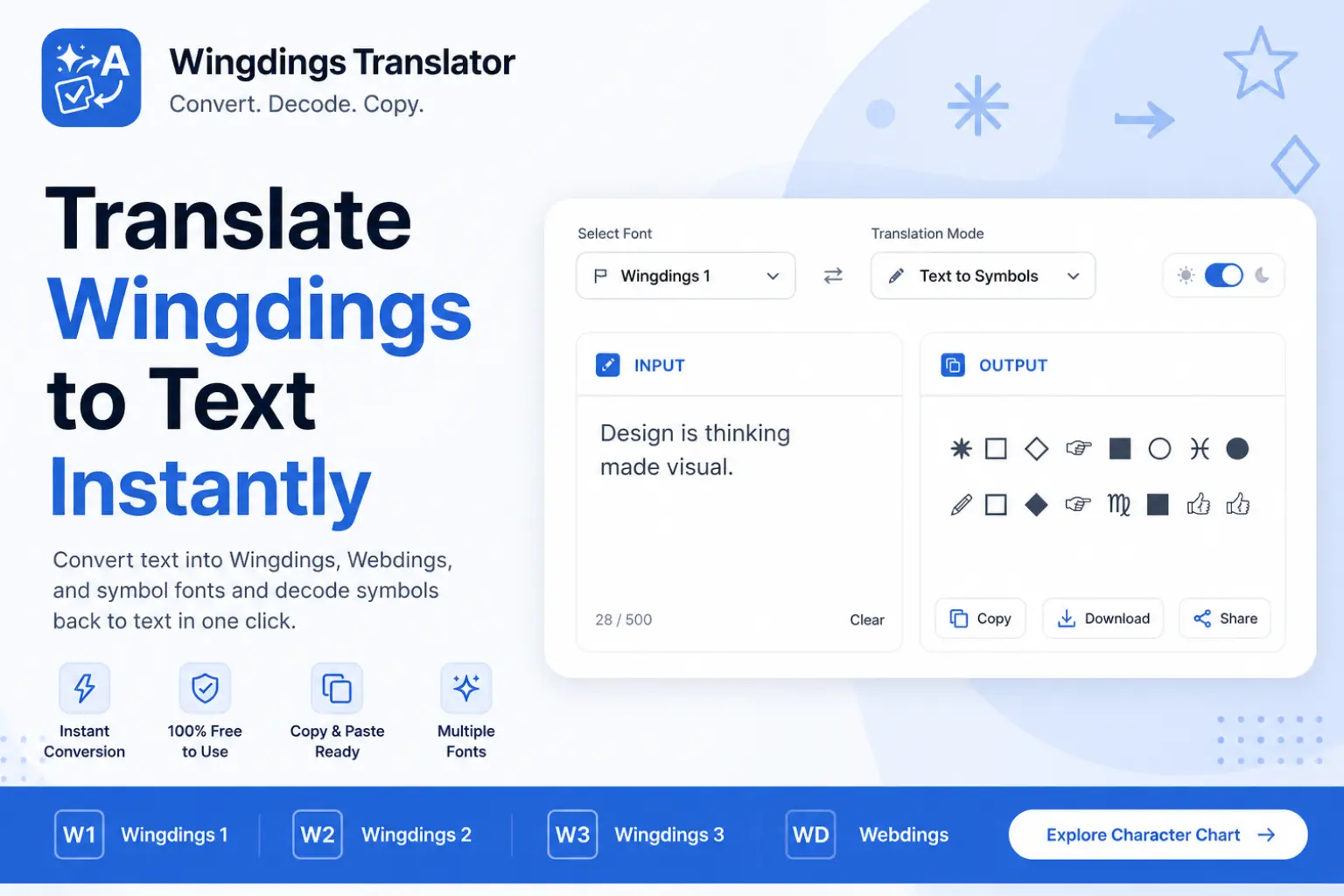 Wingdings Translator - Convert Text To Symbols Instantly 2026